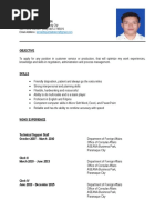 Document Controller CV Format | PDF | Microsoft Excel | Computing