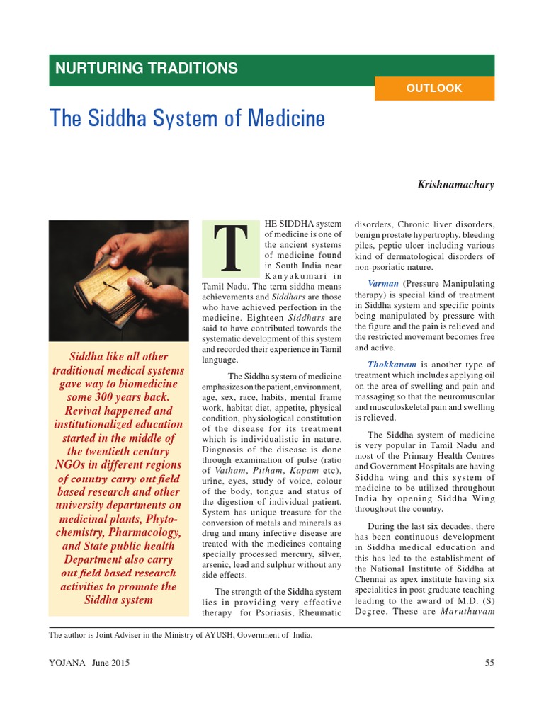 The Siddha System of Medicine | PDF | Physician | Pharmaceutical Drug