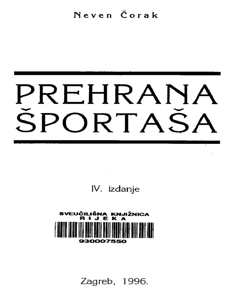 Neven Corak - Prehrana Sportasa | PDF