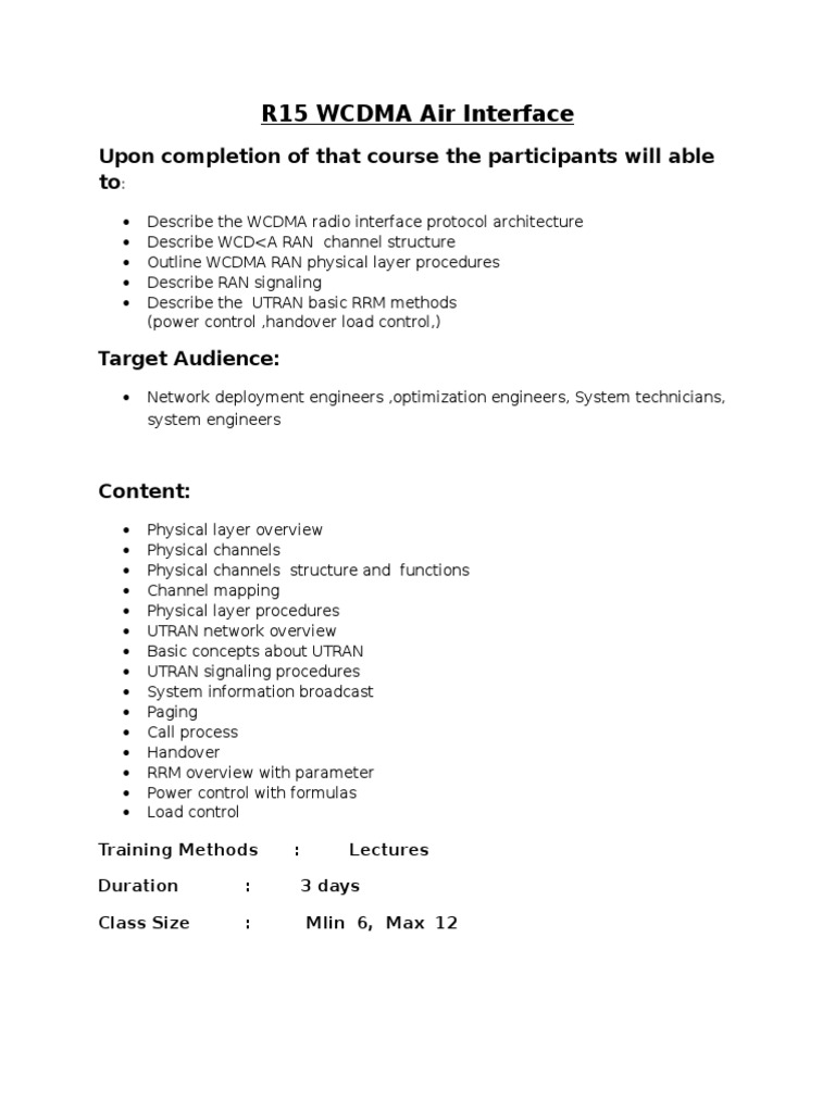 Wcdma Air Interface | PDF