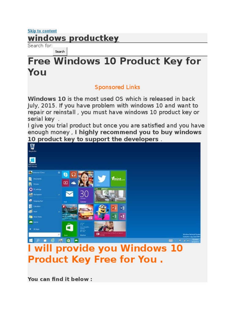 Windows Key | PDF | Windows 10 | Microsoft Windows