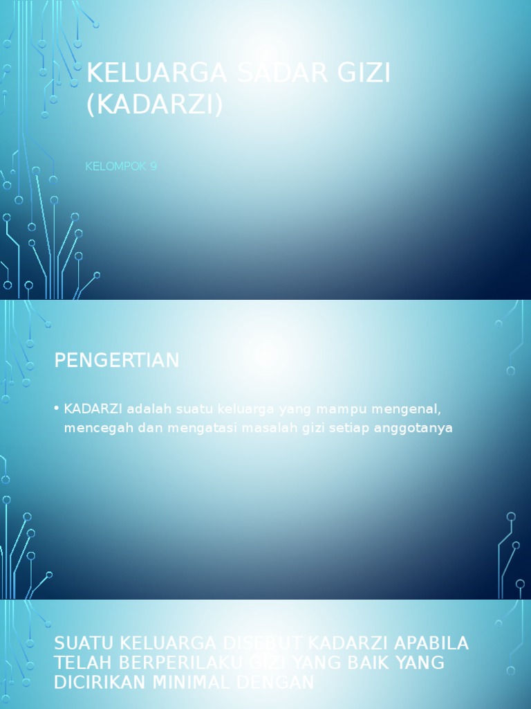 Keluarga Sadar Gizi (KADARZI) | PDF | Pengembangan Diri | Gaya Hidup