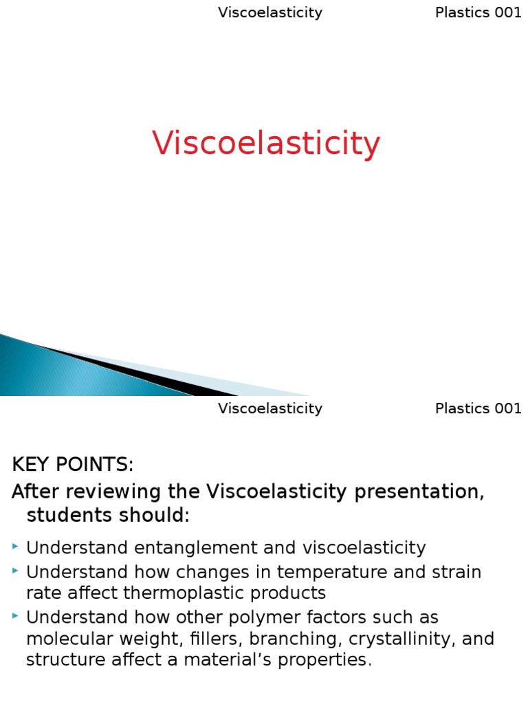 Visco Elasticity Pdf Viscoelasticity Polymers