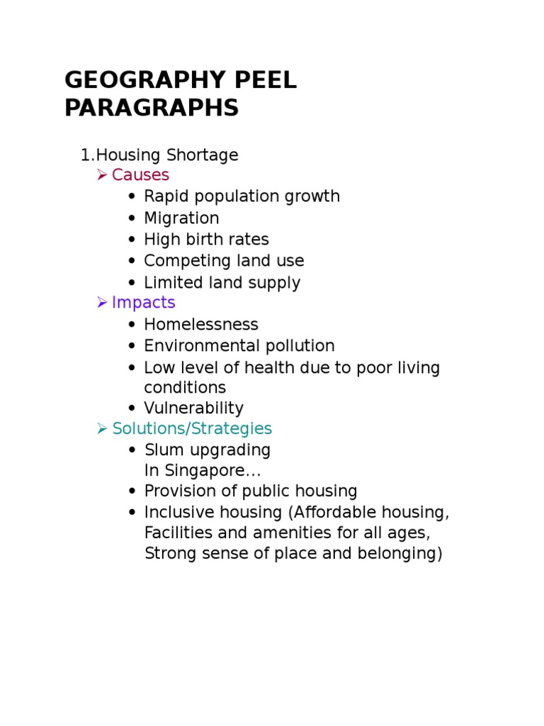 Geography Peel Paragraphs | PDF | Flood | Water Scarcity