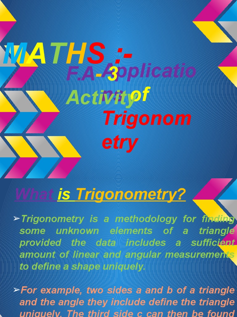 Applications of TrigNoMeTry | PDF | Trigonometry | Trigonometric Functions
