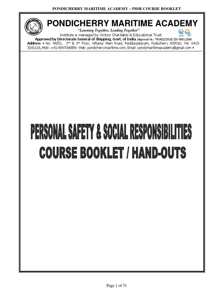 PSSR Booklet | PDF | Communication | Employment