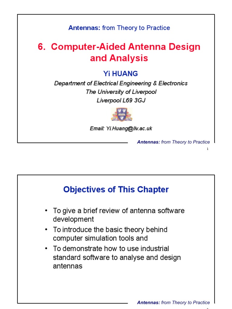 Huang Slides 6V08 | PDF | Computational Electromagnetics | Antenna (Radio)
