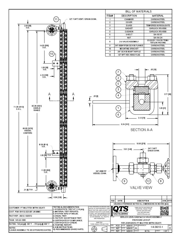 Bill of Materials 11: Valve View | PDF