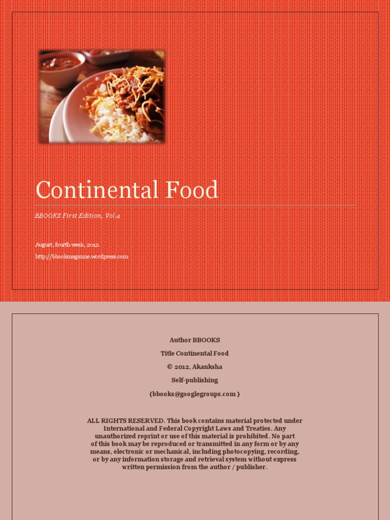 Continental Food | Cooking | Food & Wine