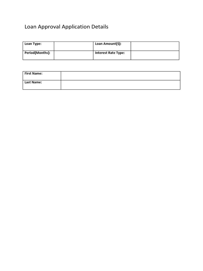 Loan Application Form Blank | PDF