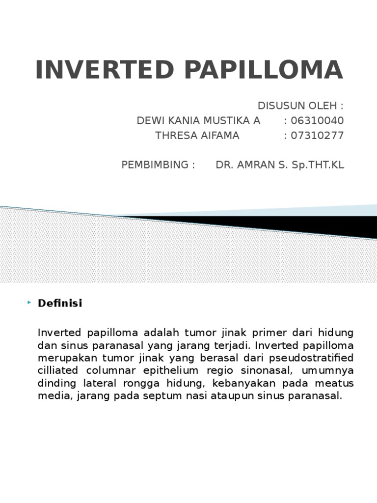 Inverted Papilloma PP | PDF