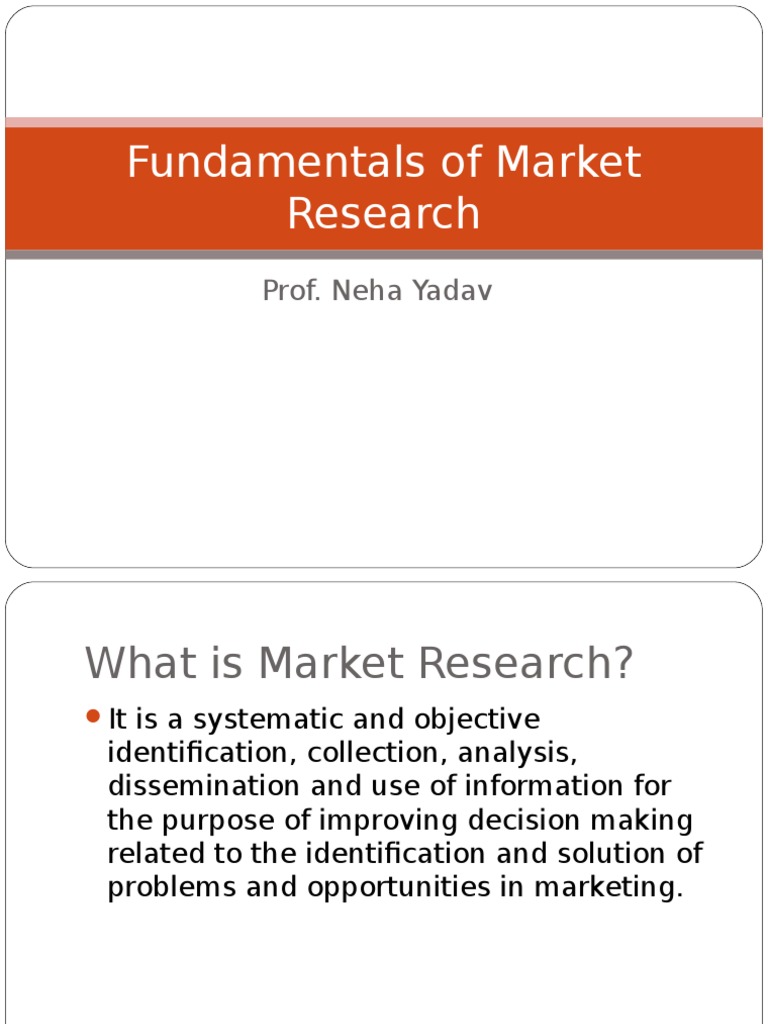 1 Fundamentals of Market Research 2 1 | PDF | Sampling (Statistics ...