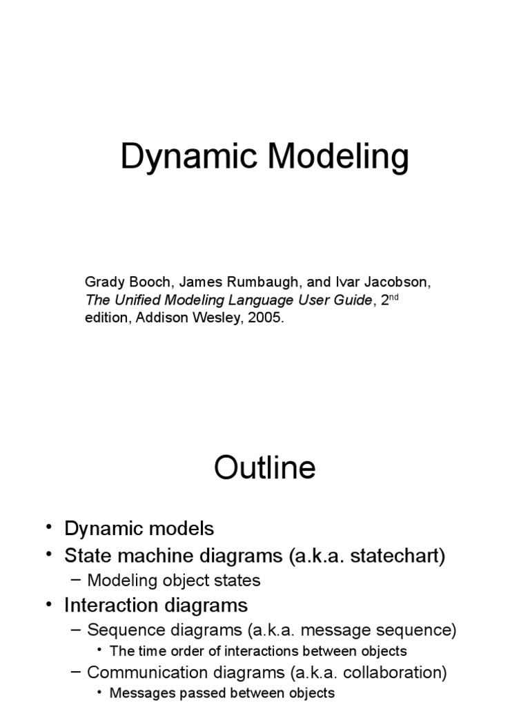 Dynamic Modeling: Grady Booch, James Rumbaugh, and Ivar Jacobson ...
