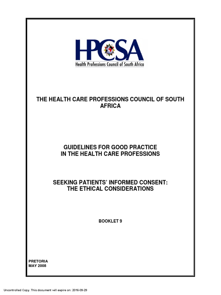 Informed Consent Guidelines for Practitioners | PDF | Informed Consent ...