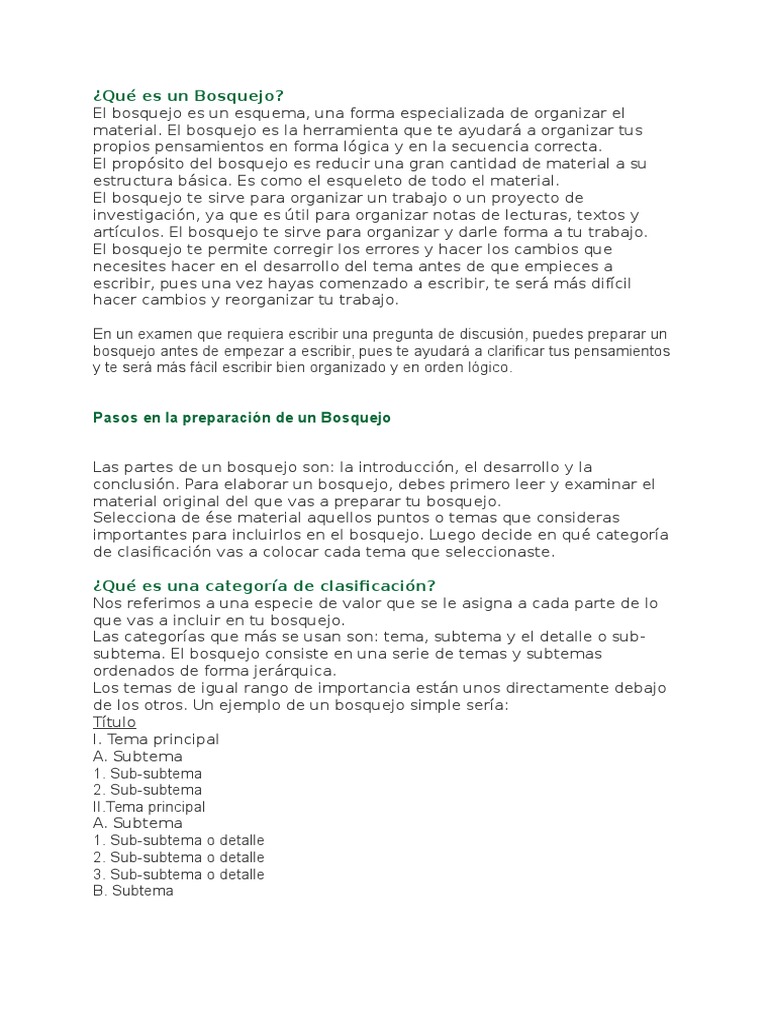 Qué Es Un Bosquejo | PDF | Tratado | Constitución