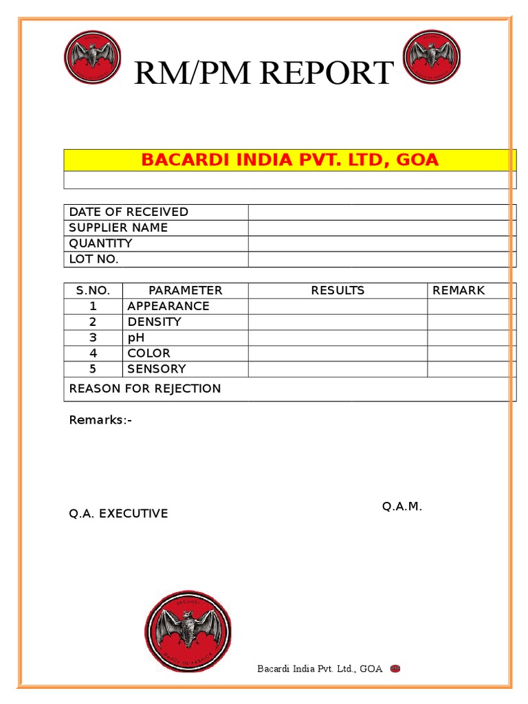 Common RM PM Format | PDF