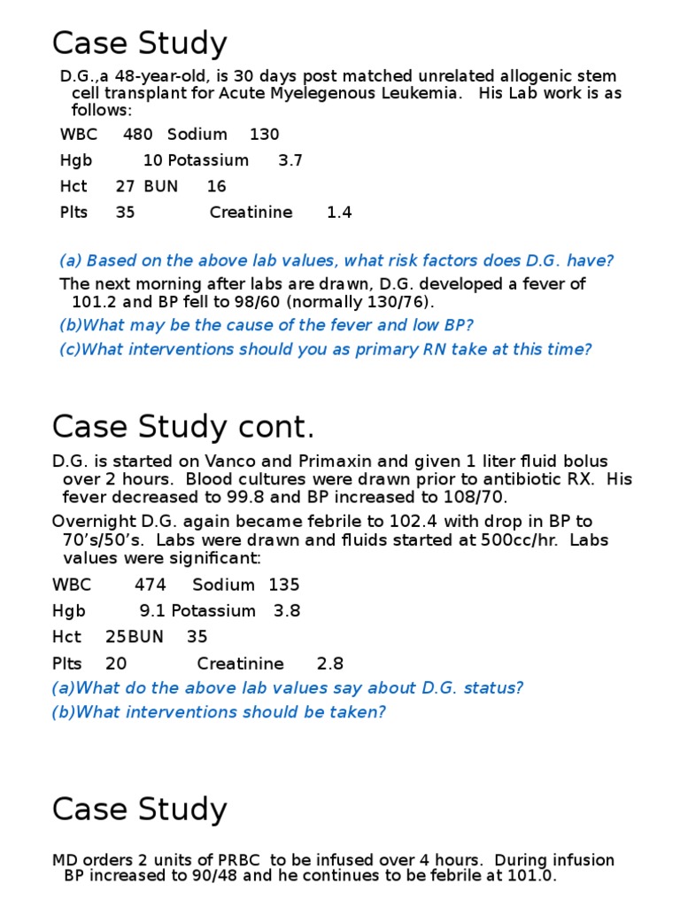 DIC Case Study | PDF | Medical Specialties | Clinical Medicine