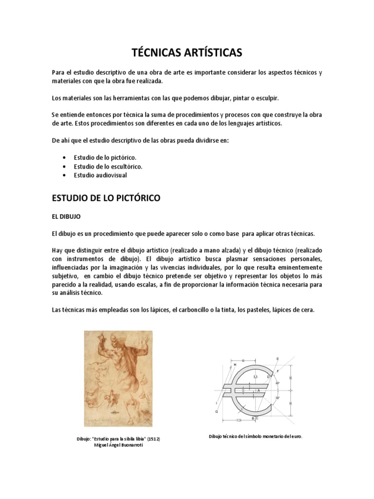 Técnicas Artísticas: Guía Completa | PDF | Lápiz | Pinturas
