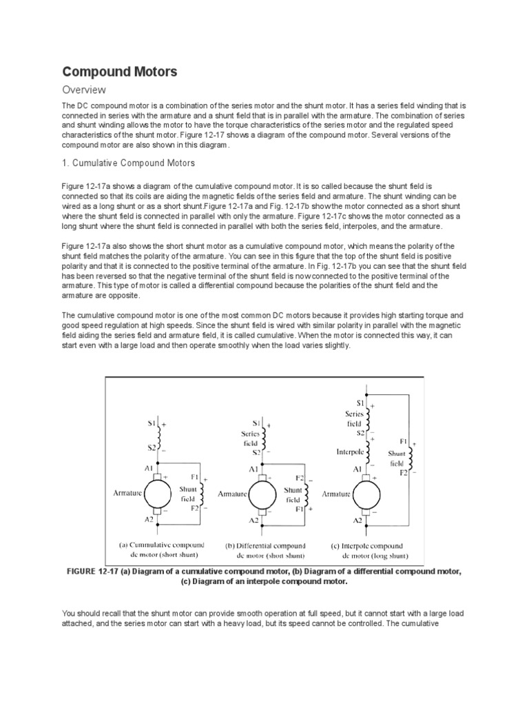 Cumulative Compound Motors | PDF | Electrodynamics | Electrical Equipment