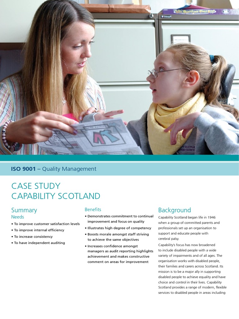 BSI ISO9001 Case Study Capability Scotland UK en | PDF | Iso 9000 ...
