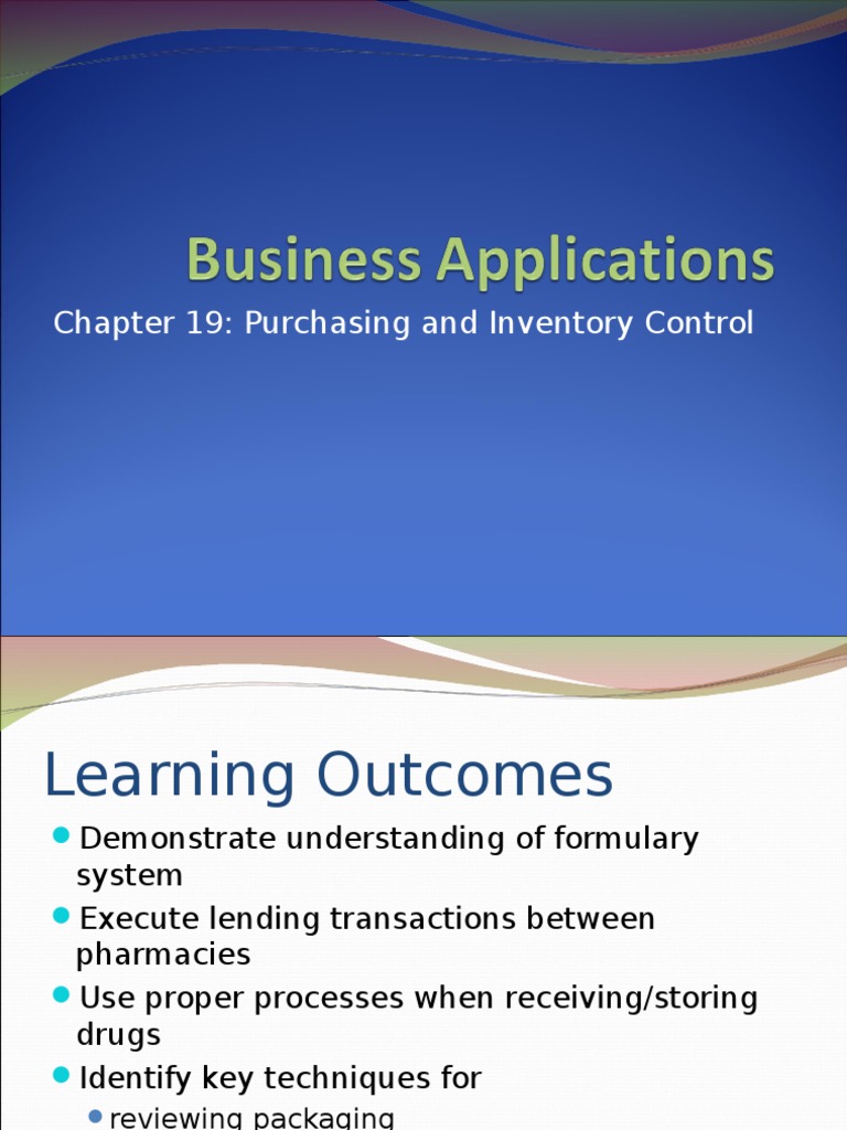 Pharmacy Purchasing & Inventory Guide | PDF | Pharmacy | Pharmaceutical ...