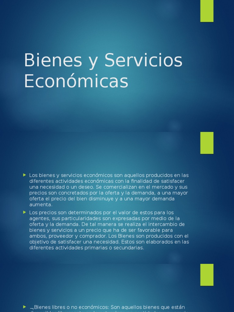 Bienes y Servicios Económicas - PPTX Sebastian Huertas Cuevas | PDF ...