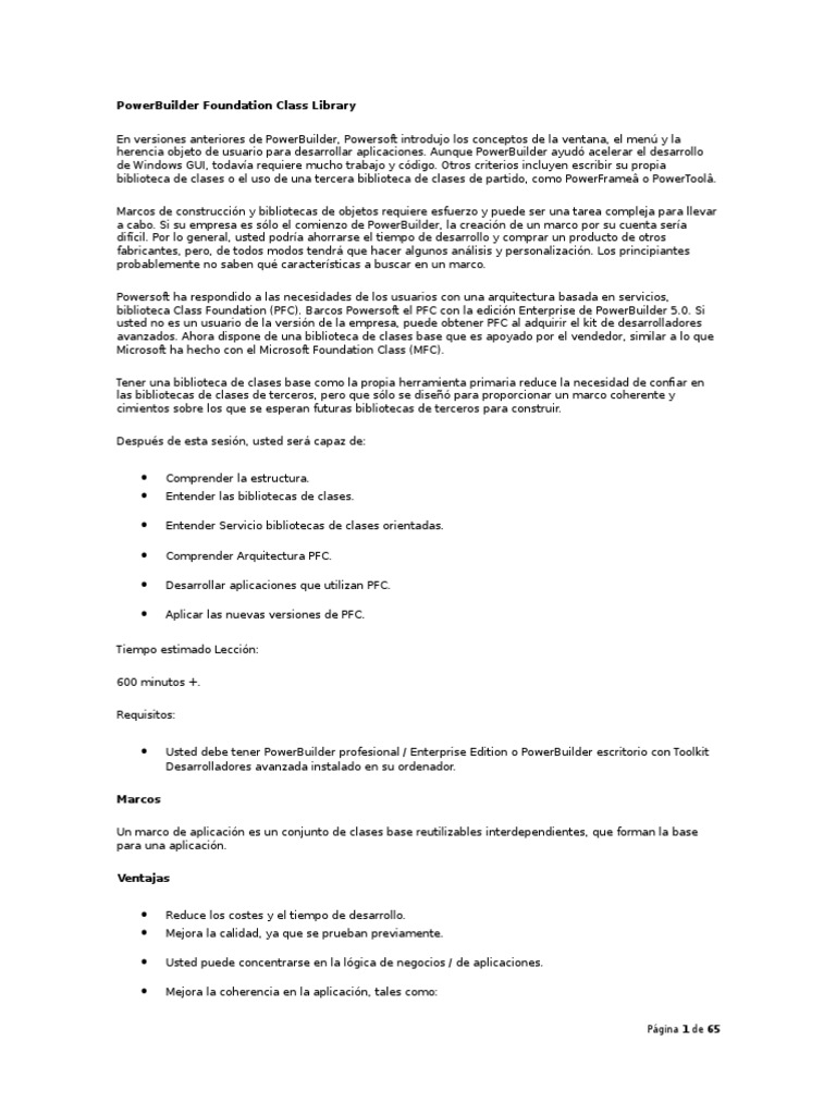 PowerBuilder Foundation Class Library | PDF | Ventana (informática) | Correo electrónico