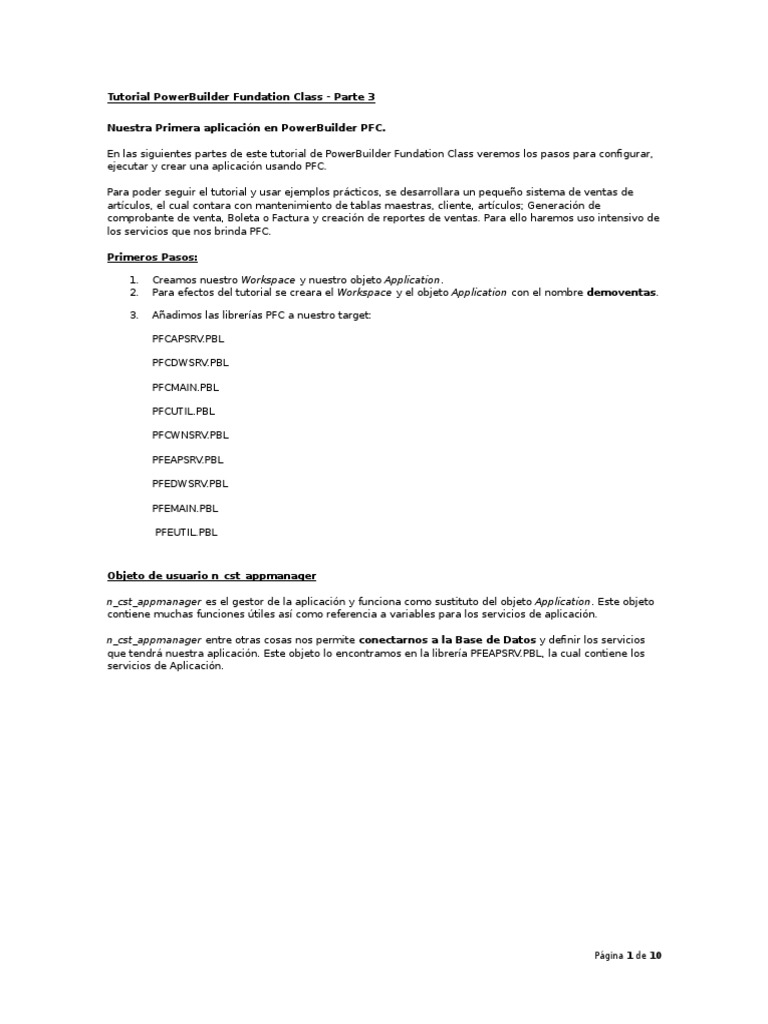Tutorial PowerBuilder Fundation Class | PDF | Herencia (Programación Orientada a Objetos ...