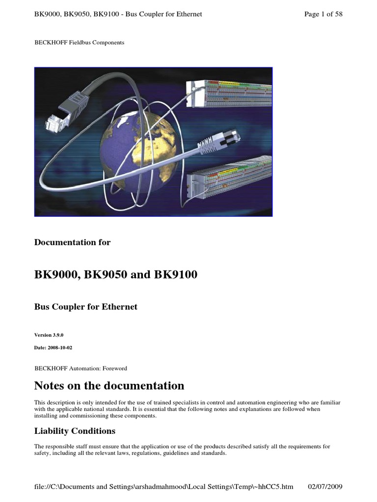 BK9000 Ethernet Coupler | PDF | Transmission Control Protocol ...