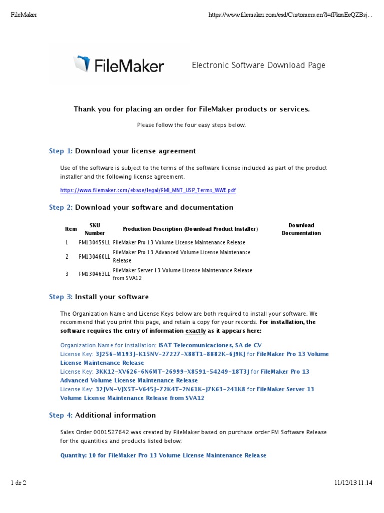 File Maker | PDF | File Maker | License