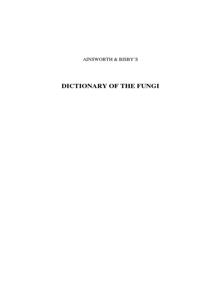 Dictionary of The Fungi | Download Free PDF | Genus | Molecular ...