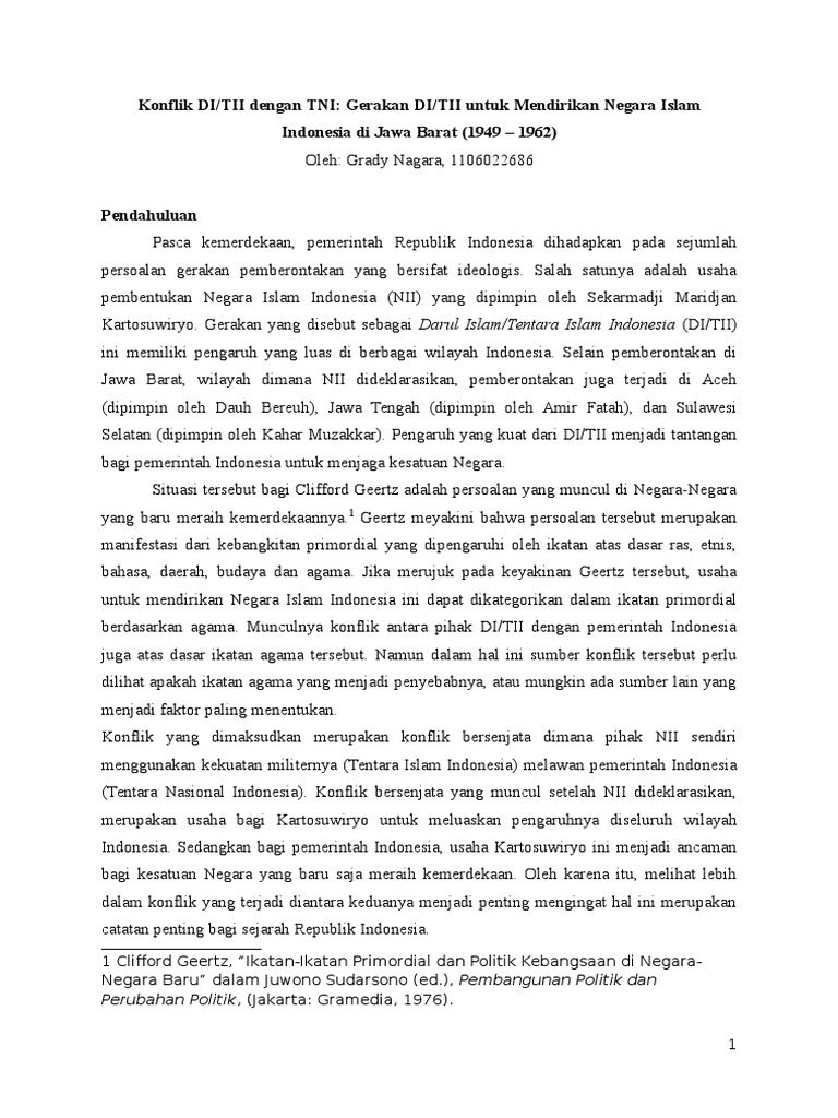 KONFLIK DI/TII | PDF