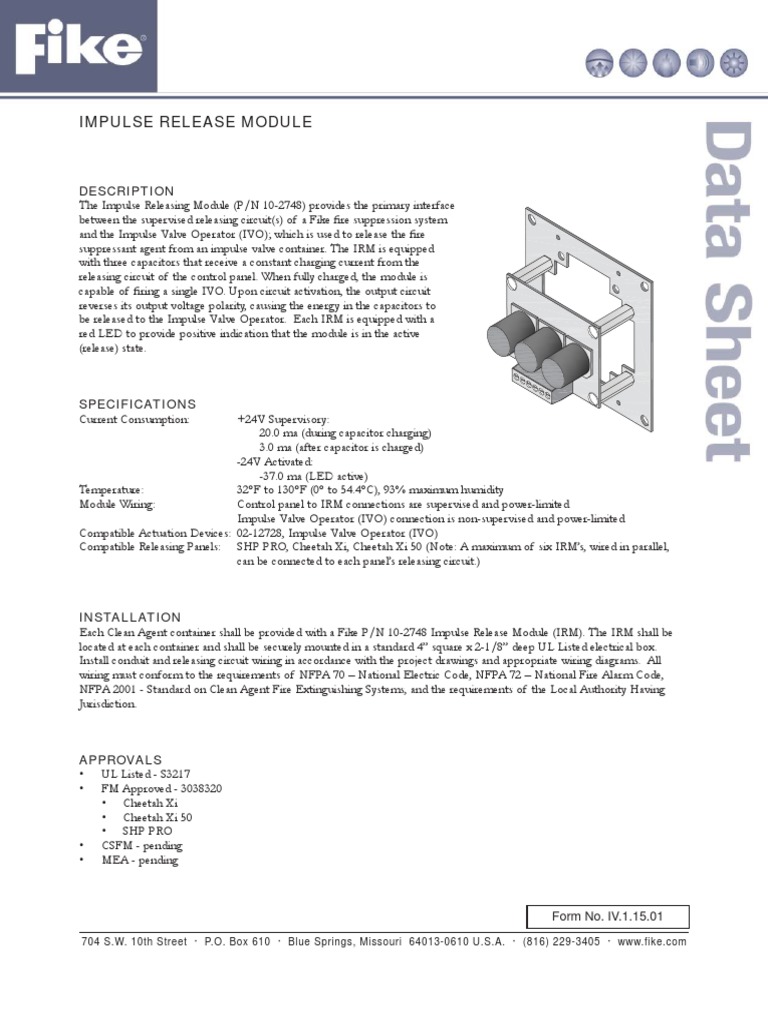 Impulse Release Module IV.1.15.01 | PDF