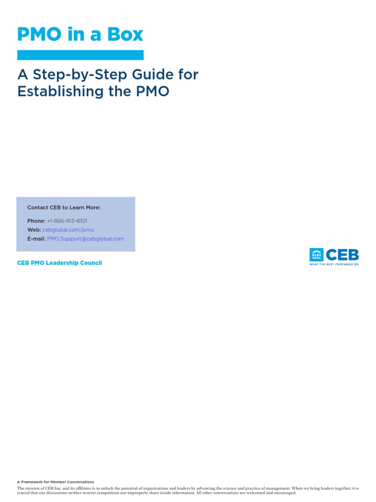 CEB PMO in A Box | PDF | Project Management | Strategic Management
