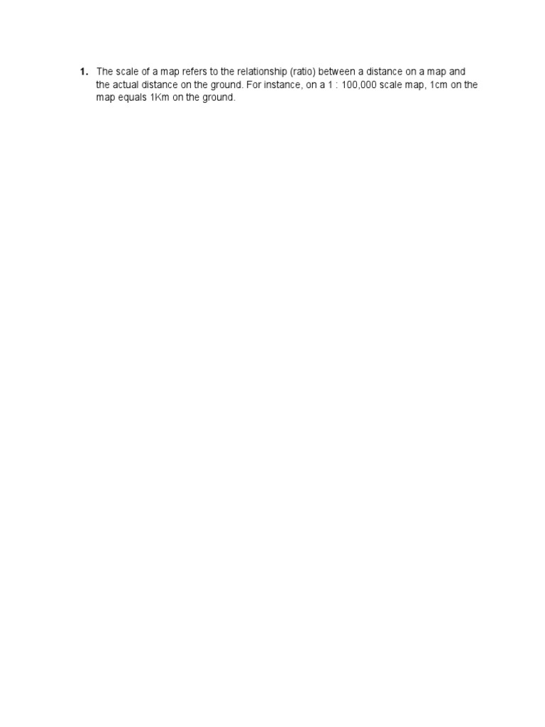 The Actual Distance On The Ground. For Instance, On A 1: 100,000 Scale ...