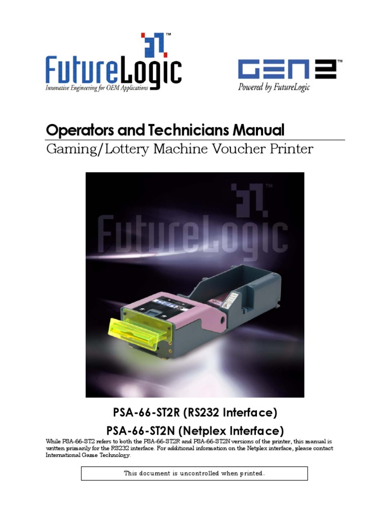 MNL 000003 Op and Tech Gen2 e | PDF | Printer (Computing) | Electrical ...
