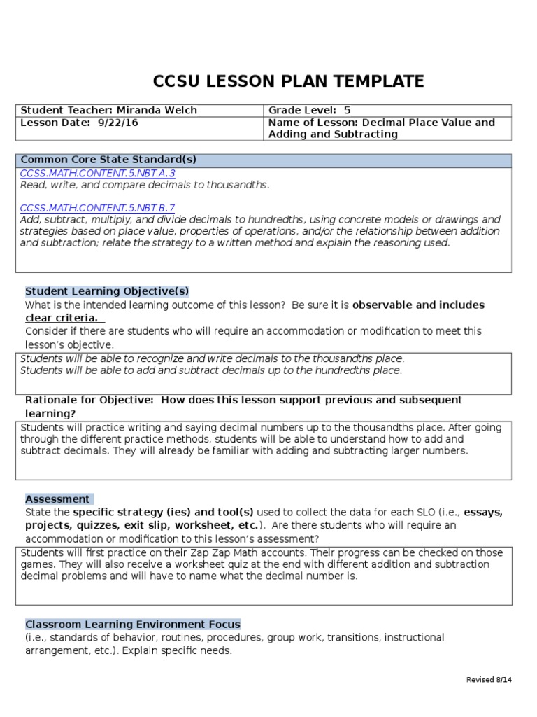 Edt 415 Lesson Plan | PDF | Lesson Plan | Teaching
