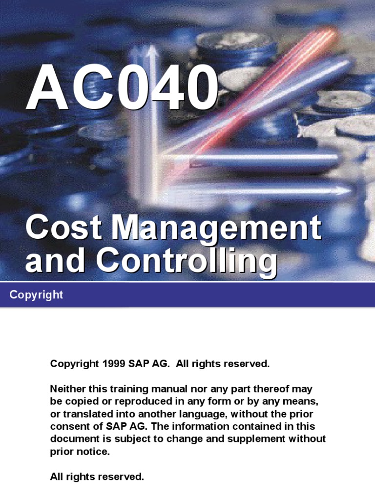 AC040 Cost Management and Controlling Part I | PDF | Cost Of Goods Sold ...