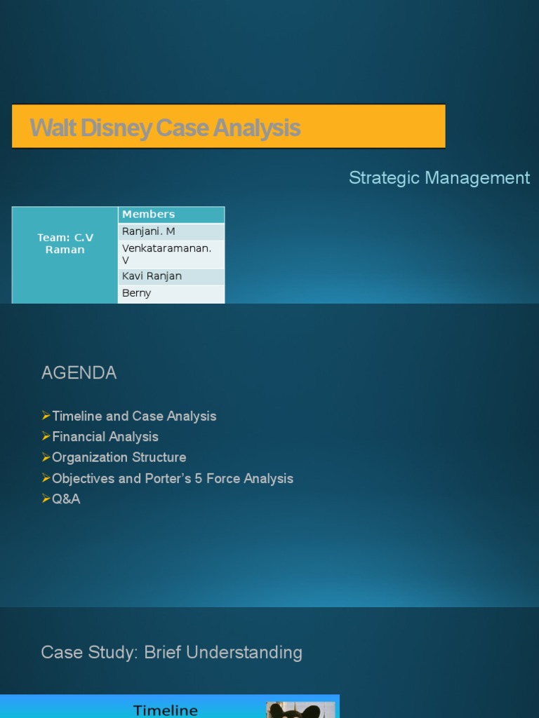 Walt Disney Case Analysis | PDF | The Walt Disney Company | Television