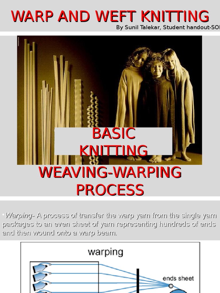 Warp and Weft Knitting | PDF | Knitting | Basic Knitted Fabrics