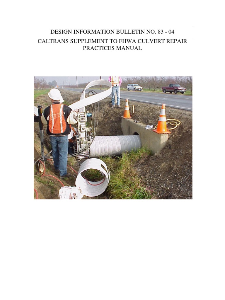 DBI83-04 Caltrans CMP Culvert Repair Practices Manual | Corrosion | Wear