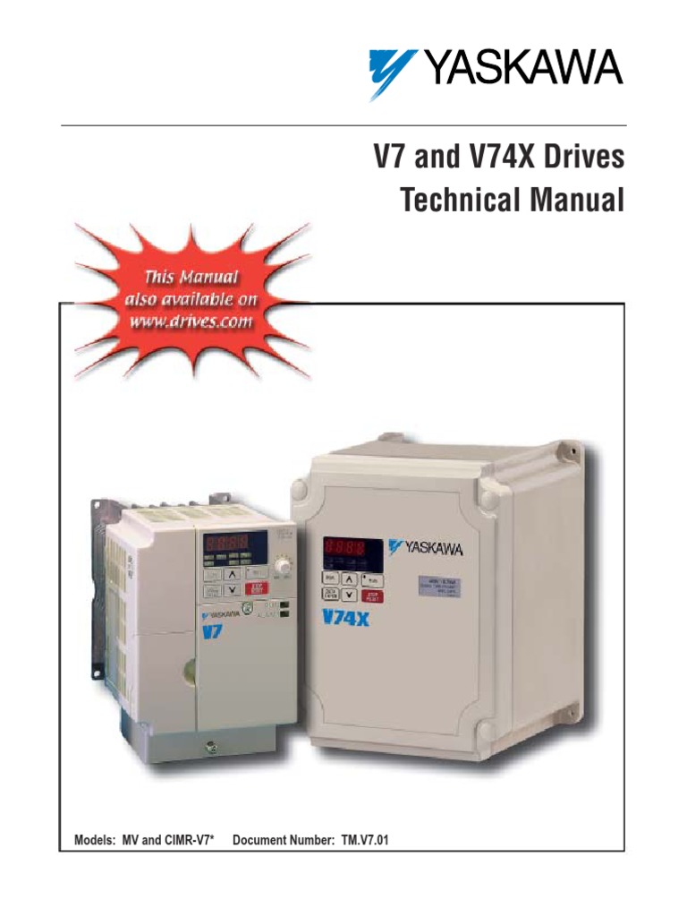 Yaskawa V7 Manuals | Download Free PDF | Power Supply | Electric Motor
