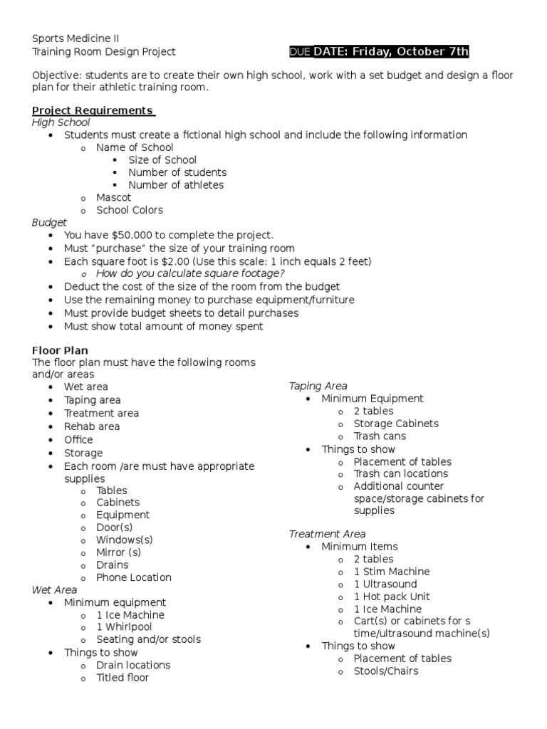 Training Room Design Outline | PDF