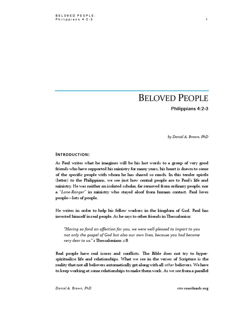 Beloved People | PDF | Last Judgment | Paul The Apostle