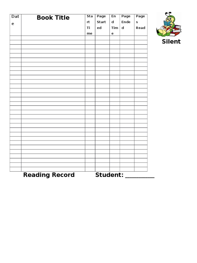 Independent Reading Log | PDF