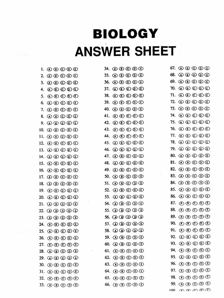 SAT Biology Practice Test | PDF