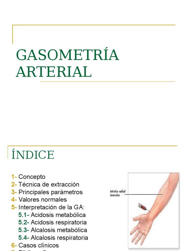 Gasometria Arterial | PDF | Especialidades Medicas | Fisiología