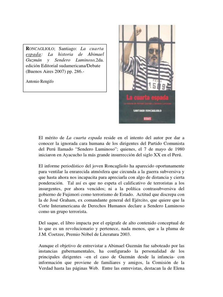 Cuarta Espada | PDF | Agitación | Conflicto armado