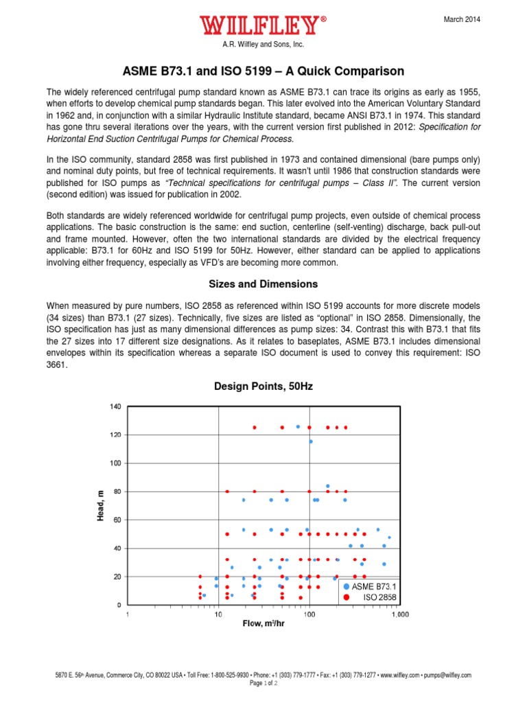 ASME B73.1 vs ISO 5199 Overview | PDF | Pump | Mechanical Engineering
