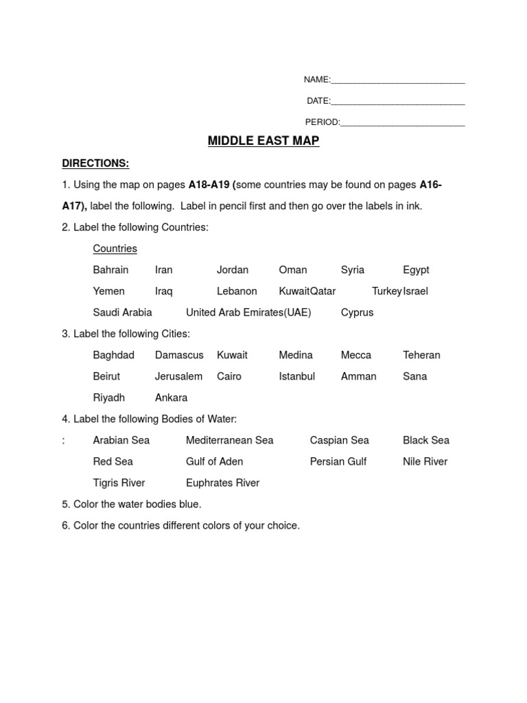 Map Middle East | PDF